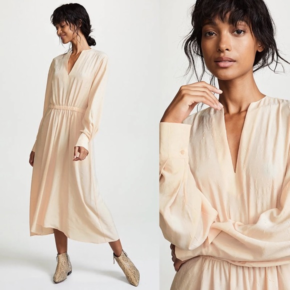Vince | Dresses | Vince Poet Midi Crinkle Dress | Poshmark